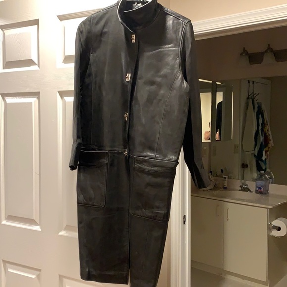 drizzle | Jackets & Coats | Drizzle Black Leather Coat | Poshmark